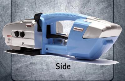 China Handheld Electric PET Strapping Machine 12-16mm Width Friction Weld 400-2000N Tension Battery Powered for sale