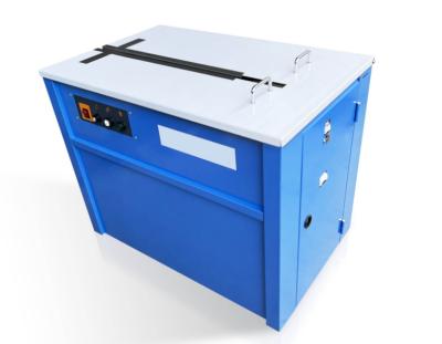 China PP Belt Semi Automatic Bale Speed 2.5 Seconds/Strip Carton Box Strapping Machine for sale