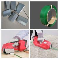 China Handheld Electric Strapping Machine 18V Lithium Battery 400kg Tension Automatic Packaging Tool for sale