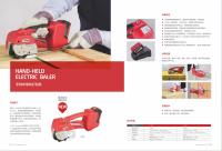 China Handheld Electric Baler 400KG Tightening Force Box Strapping Machine 18V Lithium Battery for sale
