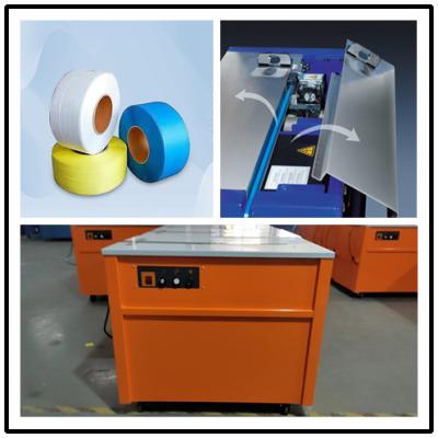 China Desktop Box Strapping Machine 2s per Strip 0.5kw High Speed Automatic Tape Conveyor for sale