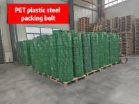 China PET Plastic Steel Packing Belt 16mm Width 380KG Tensile High Temperature Resistant Eco Friendly for sale
