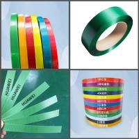 China PET Plastic Steel Strap 9-32mm Width 0.6-1.2mm Thickness High Tensile Strength 200-4500m Length for sale