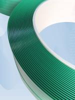 China PET Plastic Steel Strapping 9-32mm Width 150-1000KG Tensile Strength Packing Tape Roll for sale