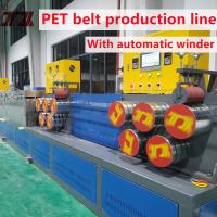 China PET Strap Making Machine 300-350kg/h 45KW for 100% Recycled Bottle Flakes for sale