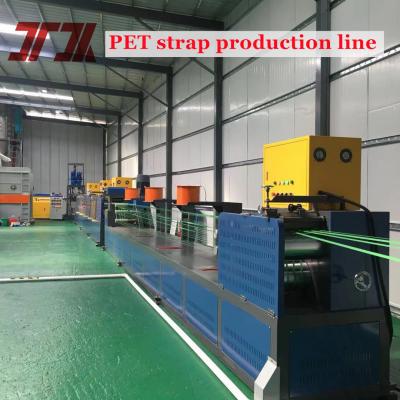 China PET Plastic Steel Belt Production Line 0.6-1.2mm 300-350kg/h ISO Certified for sale