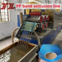 China Adjustable Tension PP Strap Extrusion Line With Double Station Winding machine for sale