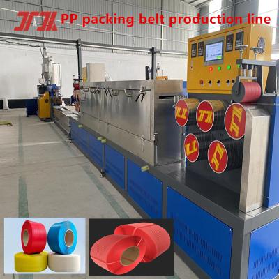 China PP Packing Belt Production Equipment Single Screw PP Belt Manufacturing Machine 0.3-1.2mm JTPP-110 for sale