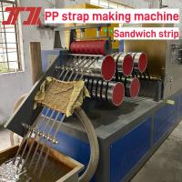 China PLC Control Packing Belt Making Machine 150kg/H Capacity for PP PET Strap Production 2-12 Straps for sale
