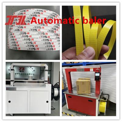 China High Speed Automatic Hot Melt PP Baler for 5-19mm Strapping Tape 2.0s for sale