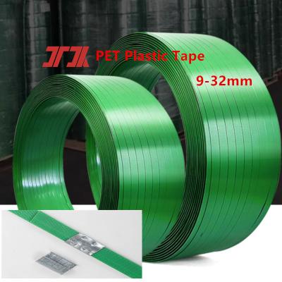 China PET Plastic Steel Strapping 9-32mm Width 0.4-1.2mm Thickness Load-Bearing 100-1500KG for sale