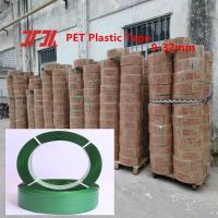 China PET Plastic Steel Strapping Tape 20kg Roll 1500kg Tensile Strength Heavy Duty Bundling for sale