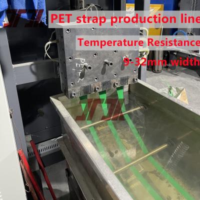 China PET Strap Production Line 9-32mm 220-500kg/H for Recycling Bottle Flakes for sale