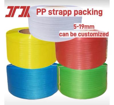 China 12mm PP Plastic Strapping 0.4-1.2mm Thickness for Automatic and Manual Packing for sale