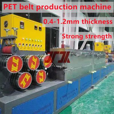 China 9-32mm PET Flake Plastic Packaging Belt Production Line 230-270kg/h with Automatic Winder for sale