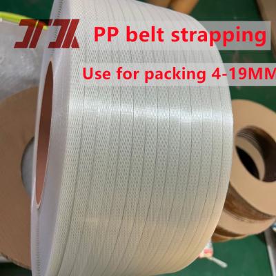 China Customized Polypropylene PP Packing Belt 5-19mm Width 0.4-1.2mm Thickness for Carton Ceramics Packing for sale