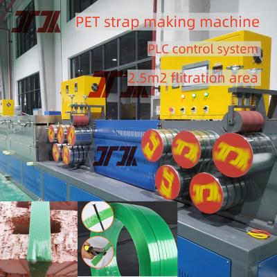China PET Strap Making Machine 9-32mm Width 230-250kg/h Capacity with Automatic Winder for sale