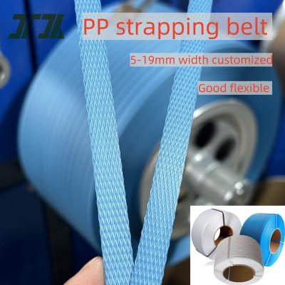 China Customized PP Strapping Band 5-19mm Width 50-360kg Pull Force for Carton Furniture Packaging for sale