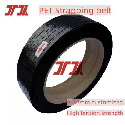 China UV Resistant PET Plastic Packing Belt Strap 19mm 25mm Width AAR Certified 200-1000kgf for sale
