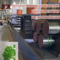 China PET Strap Extrusion Line 450-500kg/h Capacity with 300kw Power for 9-32mm Width Belts for sale