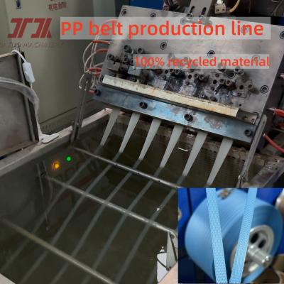 China 230-260Kg/H 5-19mm Width PP Strapping Production Machine Line with Non-Stop Screen Changer for sale