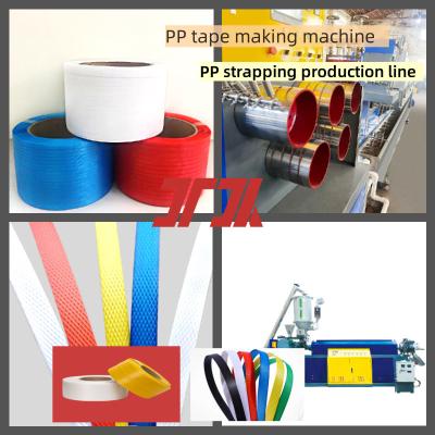 China PP Strapping Tape Making Machine 6 Tapes 0.4-1.2mm Thickness PLC Controlled Extrusion Equipment for sale