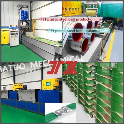 China 9-32mm PET Strapping Production Line Plastic Steel Belt Equipment with Automatic Screen Changer 150m/min for sale