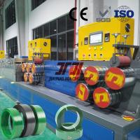 China Full 9-32mm Automatic Polyester PET Strap Production Line make high strength PET belt with PLC control for sale