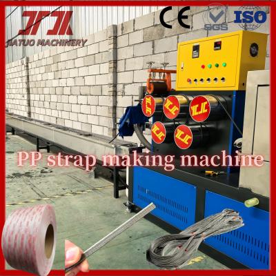 China Automatic 100kw PP Strap Making Machine 5-19mm Strapping Roll Manufacturing With PLC Control for sale