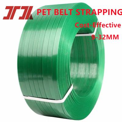 China OEM ODM Embossed PET Plastic Strapping Belt 16mm 0.8mm 500kg Pallet Packing for sale