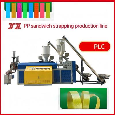 China Plastic extruder 5-19mm  PP strapping production line PP strapping machine with PLC control system for sale