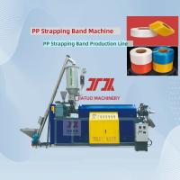 China PLC Controlled PP Strapping Band Machine 6-12 Tapes Production Line 260-300m/min for sale
