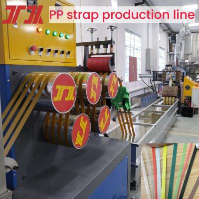 China 100-120Kg/H Plastic PP Strap Making Production Line With PLC Control And Automatic Winder for sale