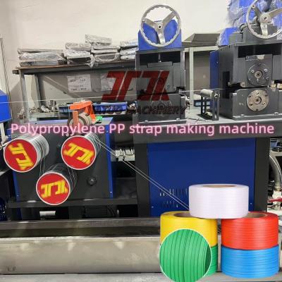 China Fully Automatic PP Strap Making Machine PLC Control Automatic Winder 5-19mm 230-260kg/h for sale