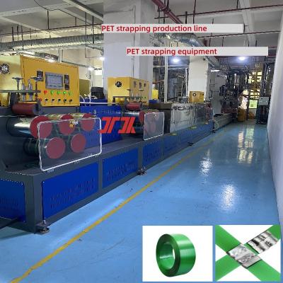China Embossed PET Strapping Belt Roll Machine 240V Recycled Strap Extrusion Line for sale