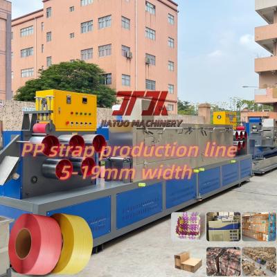 China PP Strap Production Line 250-300m/min PLC Control Single Double Screw 350-380kg/h for sale