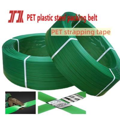 China Black PET Plastic Strapping 9-32mm Width 200-1500kg Tensile Strength for Heavy Duty Bundling for sale