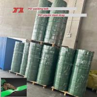 China 19mm Green PET Plastic Steel Strapping Belt 1000m Length 700kg Pull Strength for sale