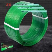 China PET Strapping Band 9-25mm Green High Tensile Strength Plastic Steel Belt for Automatic Packaging for sale