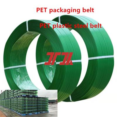 China High Strength PET Strapping 16mm x 0.80mm 450kg Break Load for Heavy Duty Industrial Pallet Packaging for sale