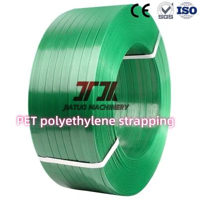 China 9-32mm Width Durable Black Polyester Pet Strapping Packing Belt For Wood Box Packaging for sale