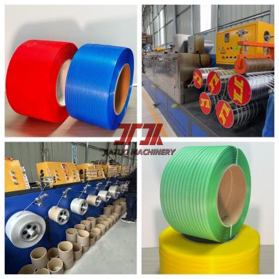 China 90-130type Single Screw PP Strap Band Production Line With Automatic Pp Strap Winder for sale