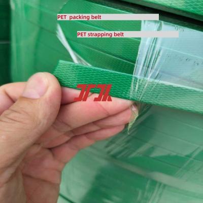 China High Strength PET Plastic Steel Strapping Belt 9-32mm Width 0.5-1.2mm Thickness for Heavy Industrial Packaging for sale
