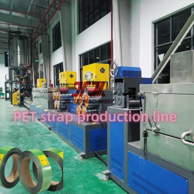 China 9-32mm Plastic Pet Polyester Automatic Strap Strapping Band Extrusion Production Line for sale