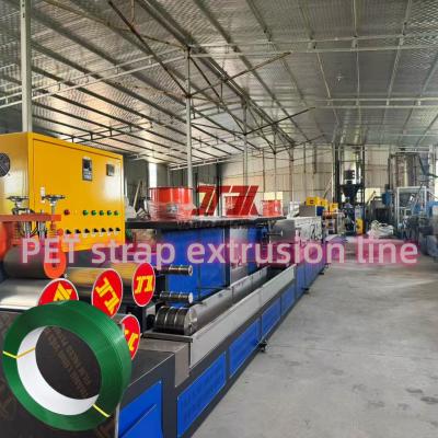 China 220-250 kg/h PET Strapping Band Production Line with Automatic Winder 9-32mm for sale