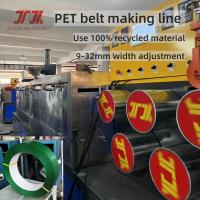 China Single Unique Screw PET Strap Making Machinery With Energy-saving Closed-loop Oven System for sale