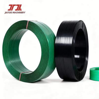 China Durable Green Black PET Packing Strap Advanced Polyester Pet Strapping Solutions 9-32MM for sale