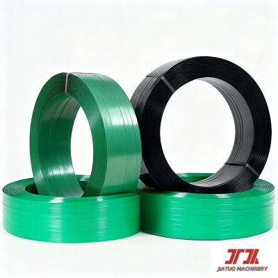 China PET Strapping 9-32mm Width 0.5-1.2mm Thickness Heavy Duty Cargo Packing Belt for sale