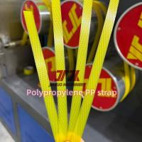 China PP Strap Production Line Plastic PET Packing Strap Band Extruder 380-420kg/H 6 Straps for sale