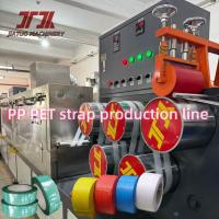 China PP Strap Production Line Plastic PET Packing Strap Band Extruder 380-420kg/H 6 Straps for sale